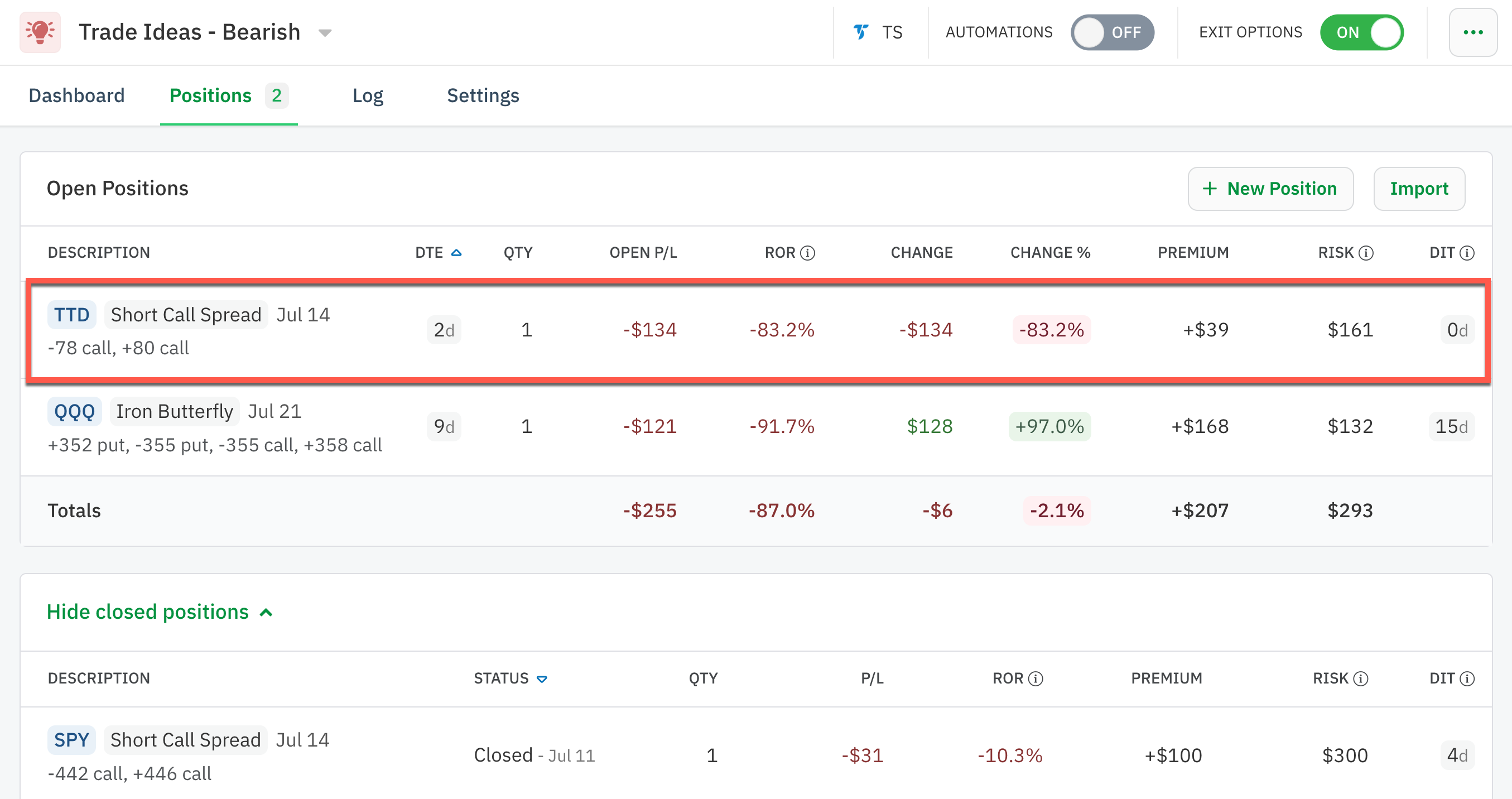 Import Positions from Your Brokerage Account to Option Alpha